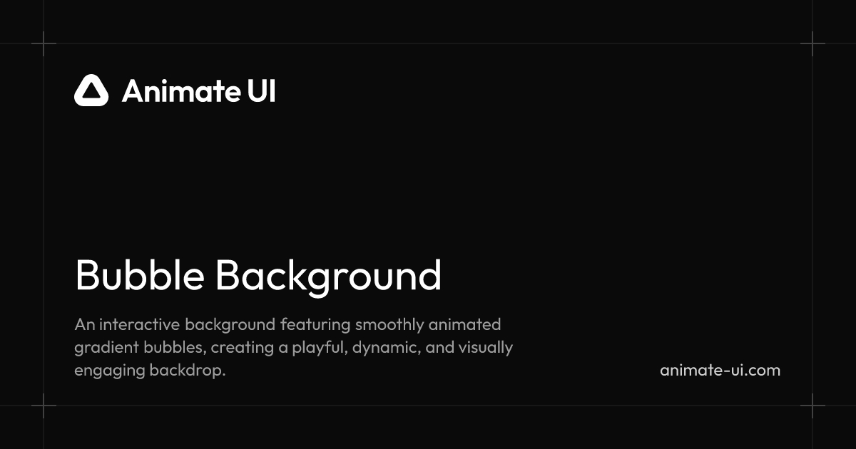 Bubble Background - Animate UI