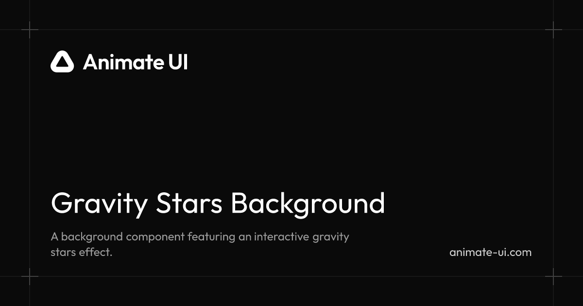 Gravity Stars Background - Animate UI