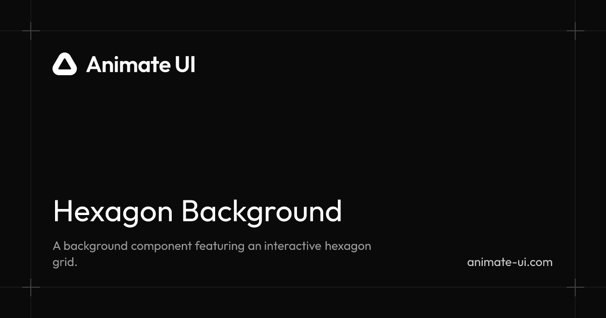 Hexagon Background - Animate UI