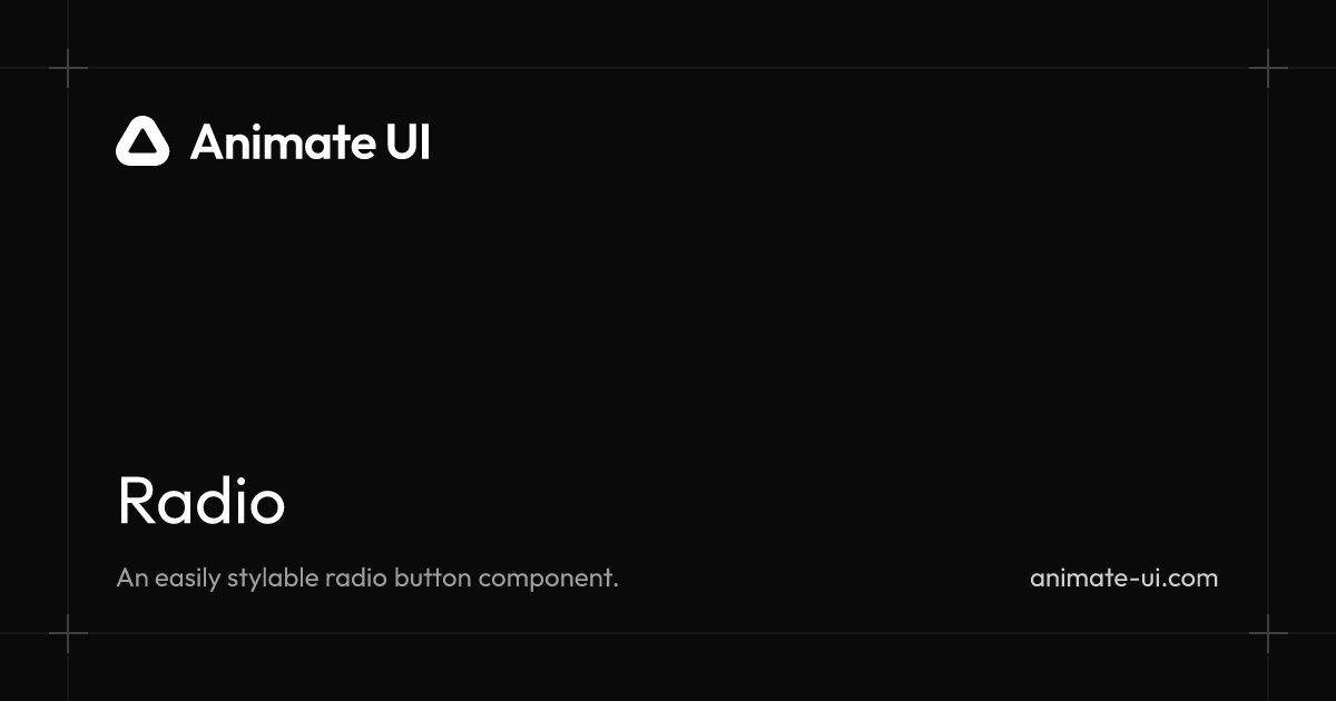 Radio - Animate UI