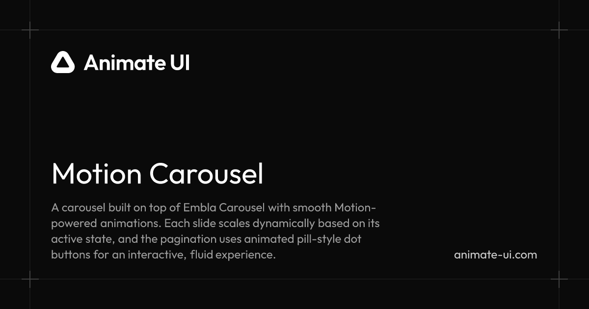 Motion Carousel - Animate UI