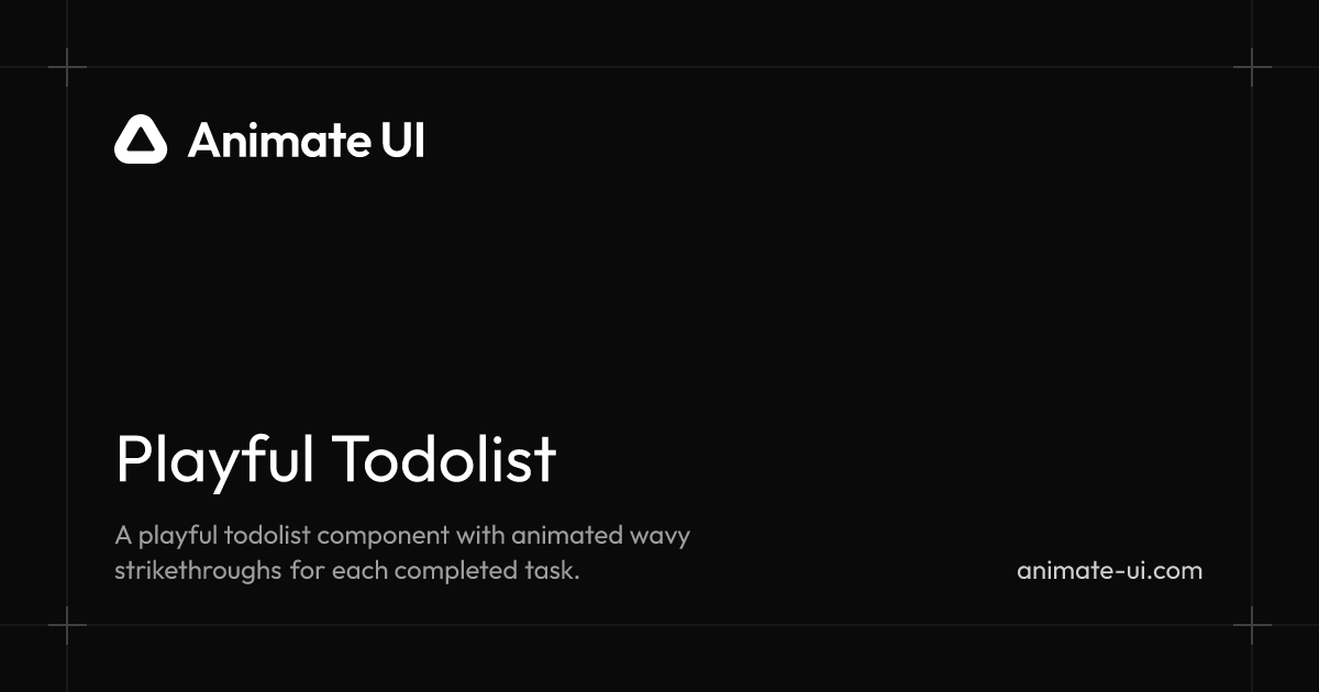 Playful Todolist - Animate UI
