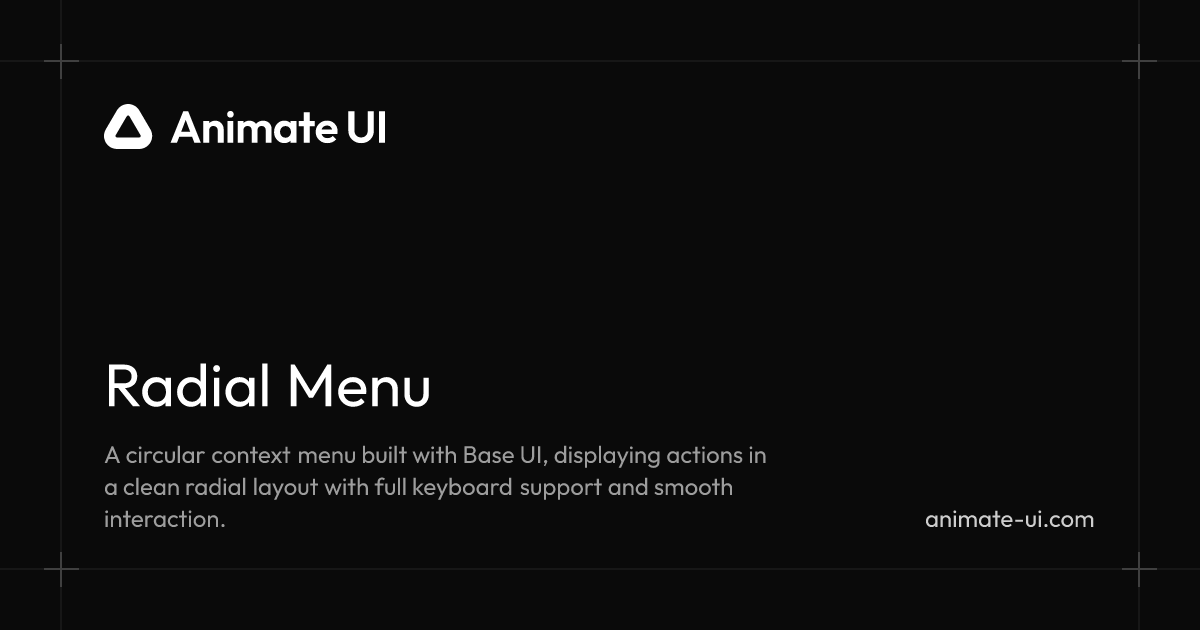 Radial Menu - Animate UI