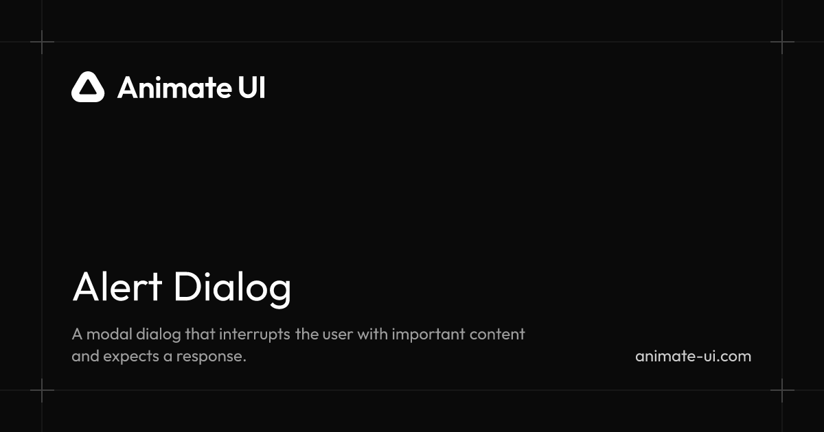Alert Dialog - Animate UI
