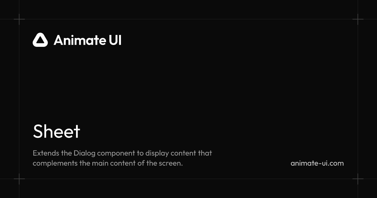 Sheet - Animate UI