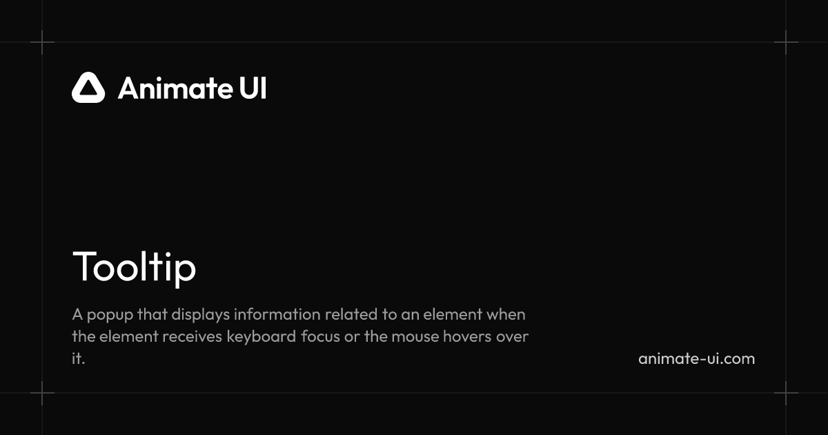 Tooltip - Animate UI