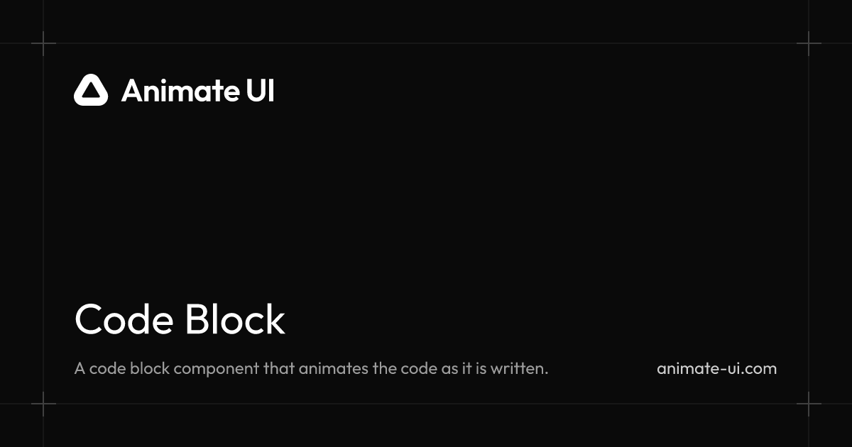 Code Block - Animate UI