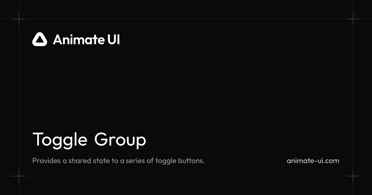Toggle Group - Animate UI
