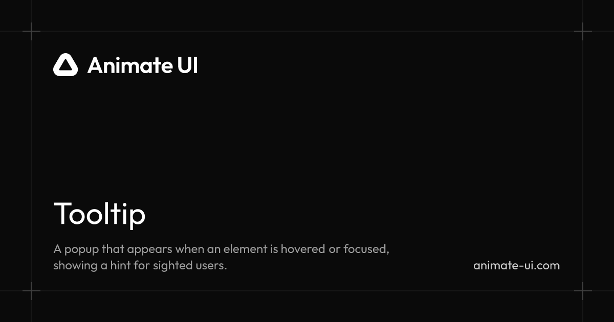 Tooltip - Animate UI