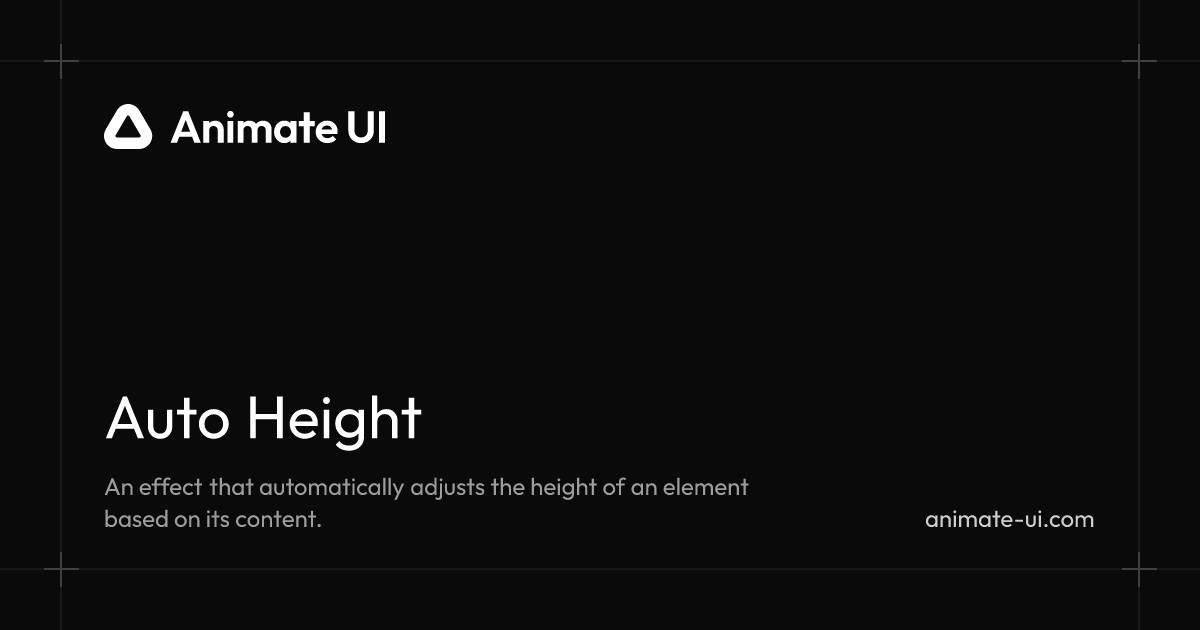 Auto Height - Animate UI