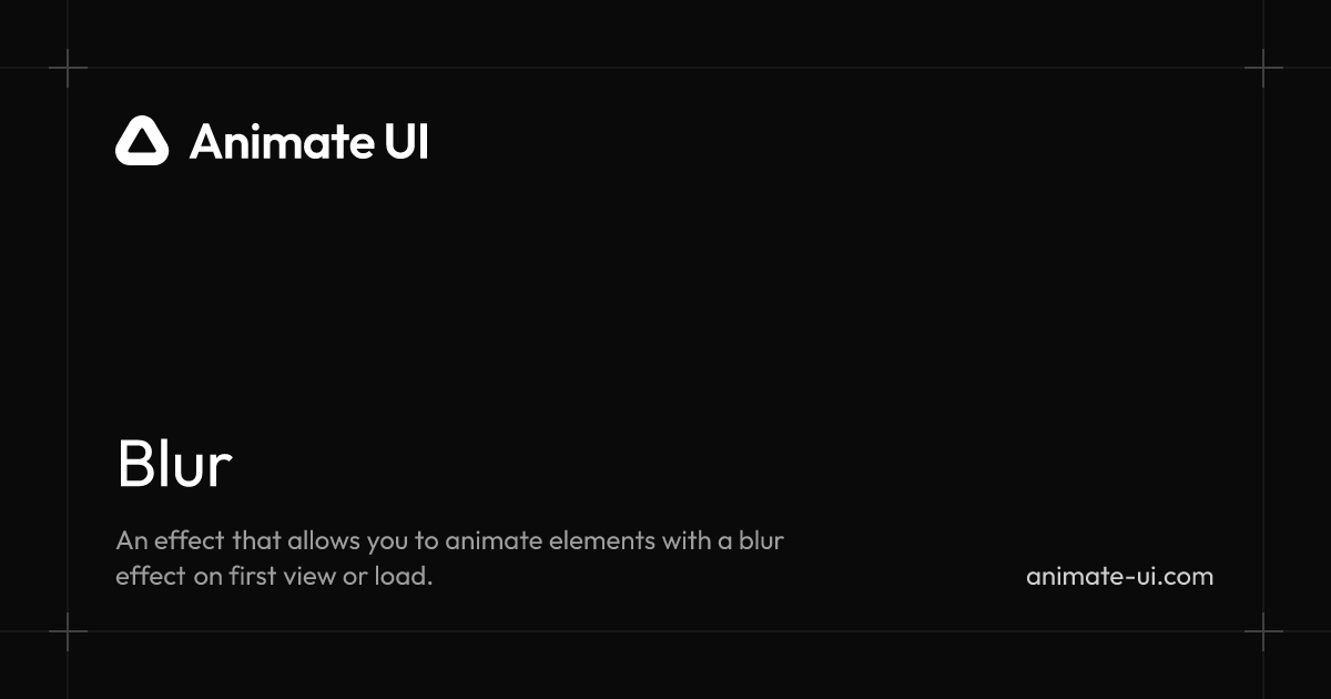 Blur - Animate UI