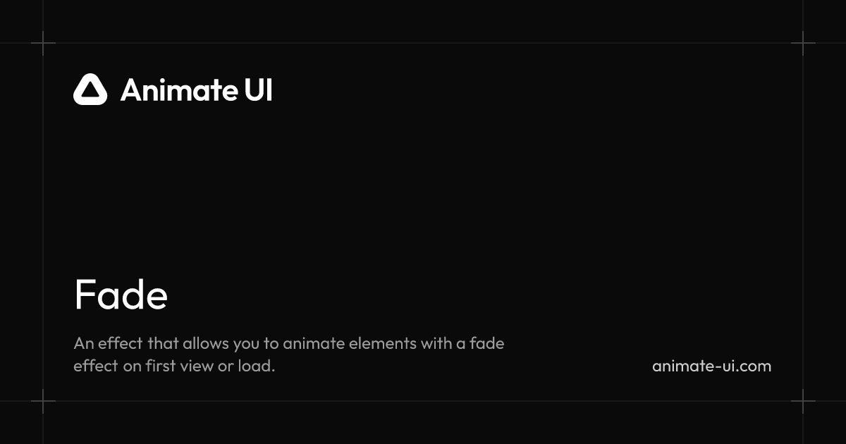 Fade - Animate UI