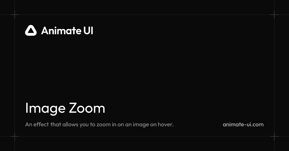 Image Zoom - Animate UI
