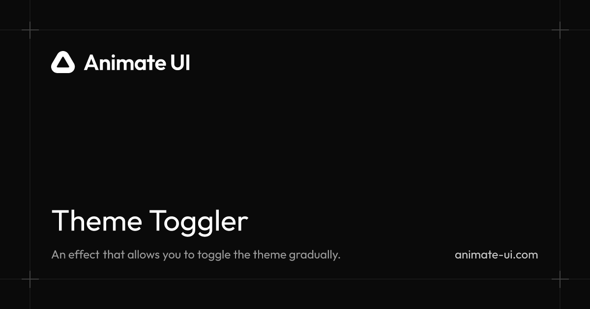 Theme Toggler - Animate UI