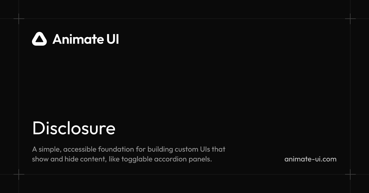 Disclosure - Animate UI