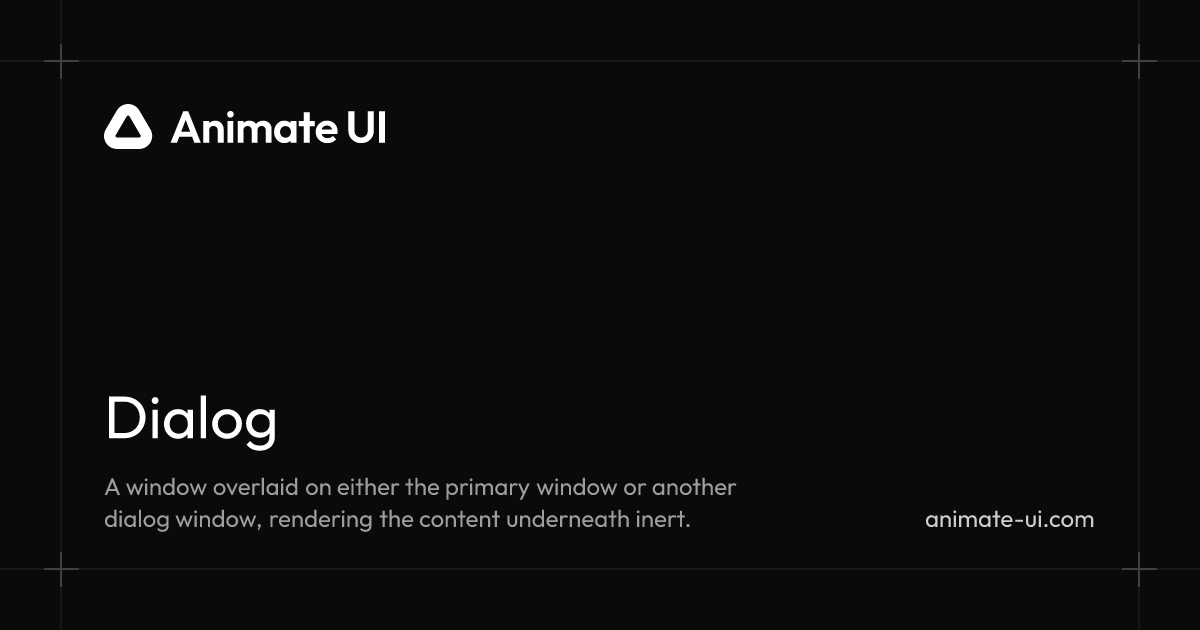 Dialog - Animate UI