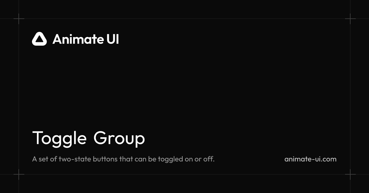 Toggle Group - Animate UI