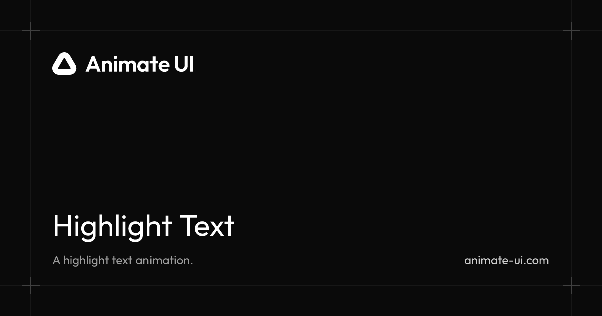 Highlight Text - Animate UI