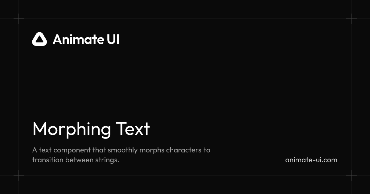 Morphing Text Animate Ui