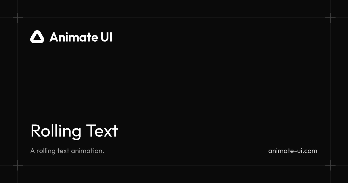 Rolling Text - Animate UI