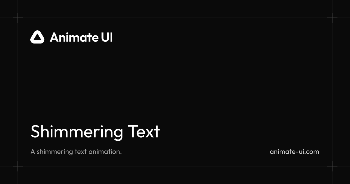 Shimmering Text - Animate UI