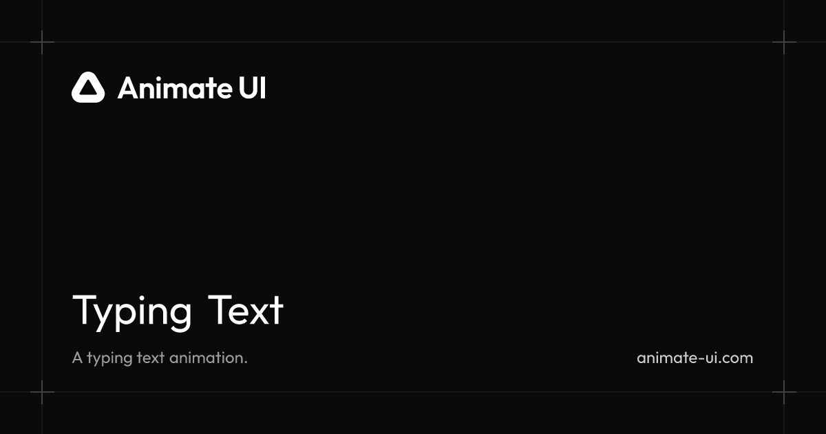 Typing Text - Animate UI